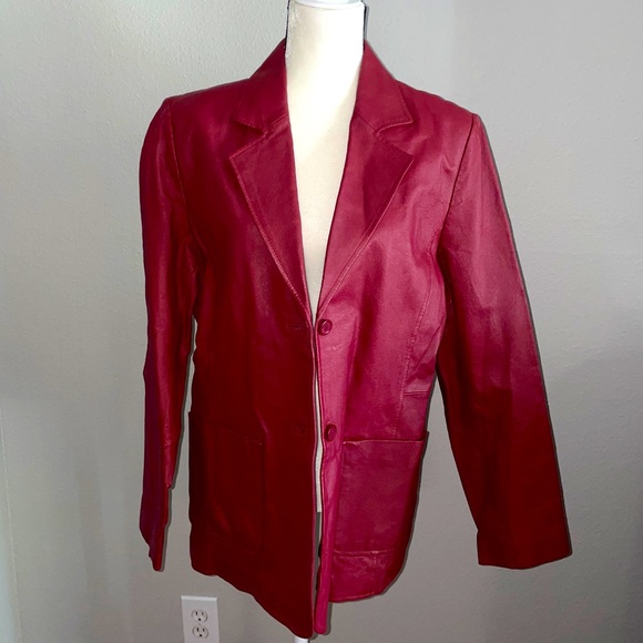 metrostyle | Jackets & Coats | Vintage Dark Red Blazer | Poshmark